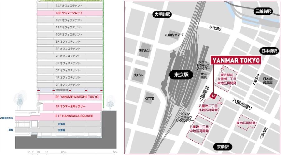 八重洲にヤンマーの新拠点〈YANMAR TOKYO〉がオープン！ 米ギャラリーなど佐藤可士和氏監修、くさかんむりが什器などを稲藁で制作 ...