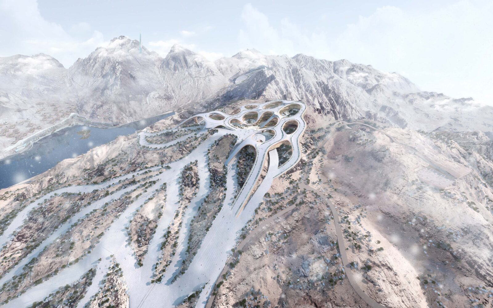 サウジアラビアでスキーができる山岳リゾート！NEOMにて計画中の通年型山岳観光施設〈TROJENA〉 - TECTURE MAG（テクチャー ...