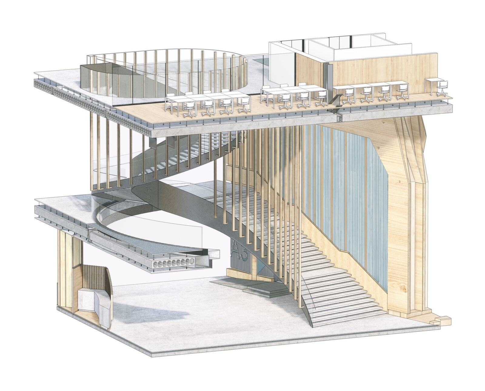 多様な活動をサポートする学部間教育棟 | UNStudioによる これからのキャンパスモデルを示すデルフト工科大学の教育施設〈エコー〉オランダ - TECTURE MAG（テクチャーマガジン ...