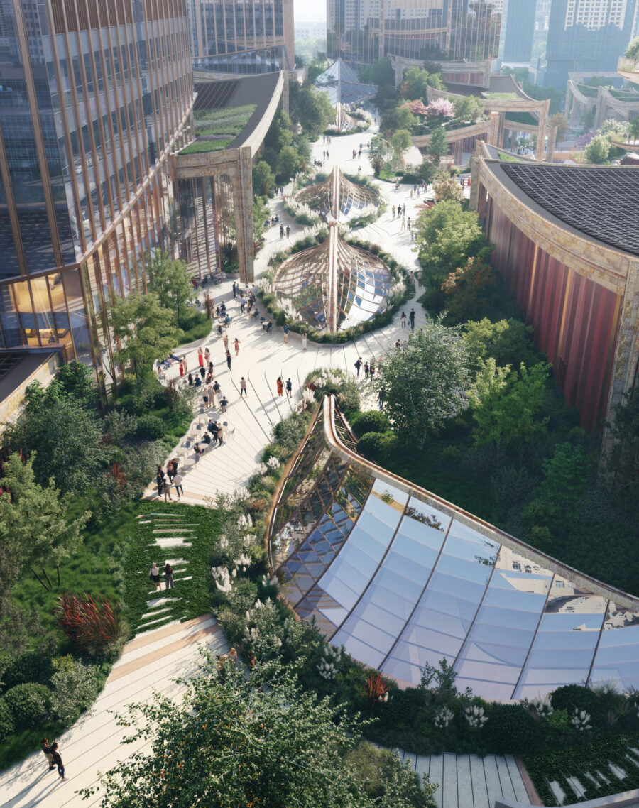 陶磁器の豊かな伝統を有する中国の西安にヘザウィック・スタジオが設計したショッピング地区〈西安CCBD〉が建設中 - TECTURE MAG（テクチャーマガジン） | 空間デザイン・建築メディア