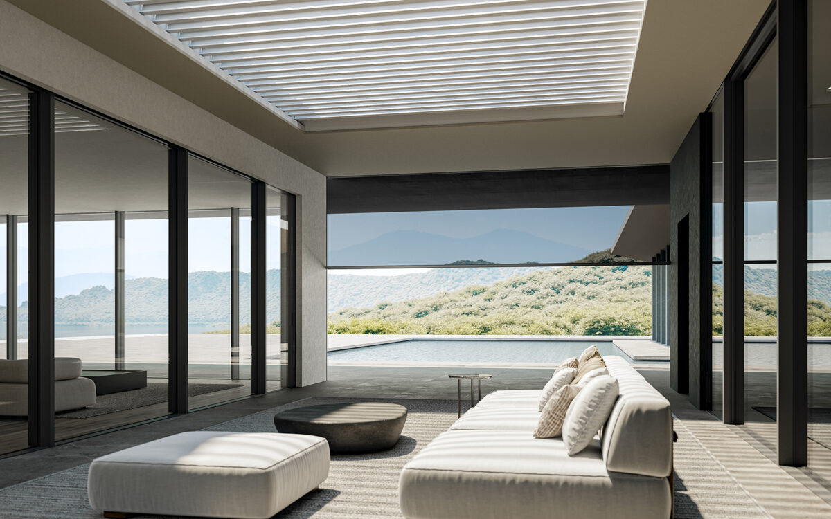 開口部の価値を革新する PANORAMA WINDOW「SCREEN V」 最大幅6m・コーナー開口にも対応するNODEAの網戸・遮熱遮光スクリーン - TECTURE MAG（テクチャー ...