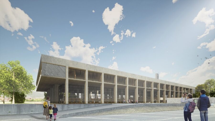 三重の坂倉準三建築〈上野市庁舎〉が図書館一体型スモールブティックホテル〈泊船〉として2025年夏開業、MARU。architectureが改修設計を担当 - TECTURE MAG（テクチャー ...