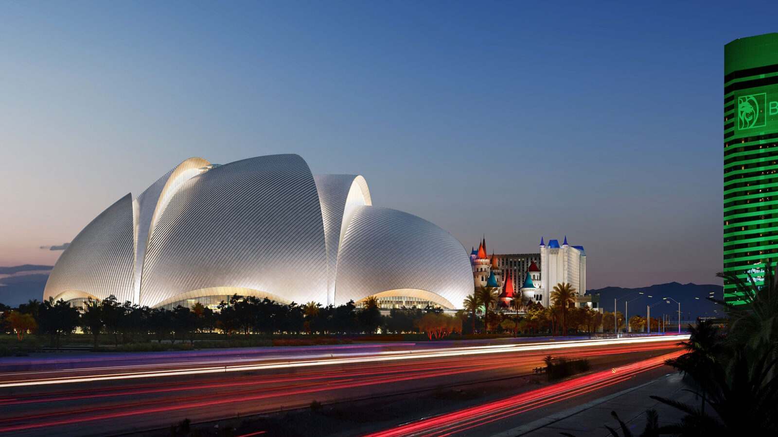 5枚のシェルが重なりあう BIG初の野球スタジアム〈アスレチックス・ラスベガス・ボールパーク〉アメリカ - TECTURE MAG（テクチャーマガジン） | 空間デザイン・建築メディア